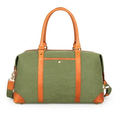 Luggage Vegetable Tan Washable Men'S Leather Canvas Travel Duffle Bag