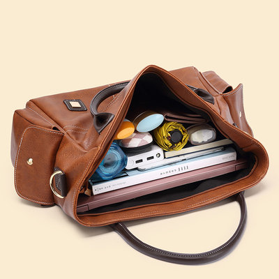 Large Single Strap Genuine Leather Satchel Handbags Purse Womens