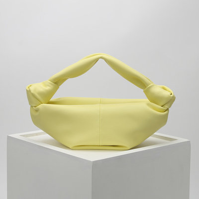 Yellow Handbags Spring Genuine Leather Dumpling Bags Factory Wholesale