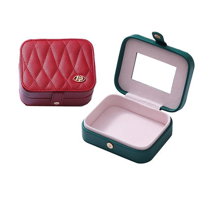 Jewelry Box For Women Layer Travel Jewelry Organizer For Necklace Earring Rings PU Leather Jewelry Holder Case